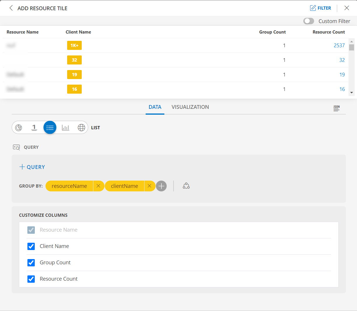 Resource Tile | OpsRamp Documentation